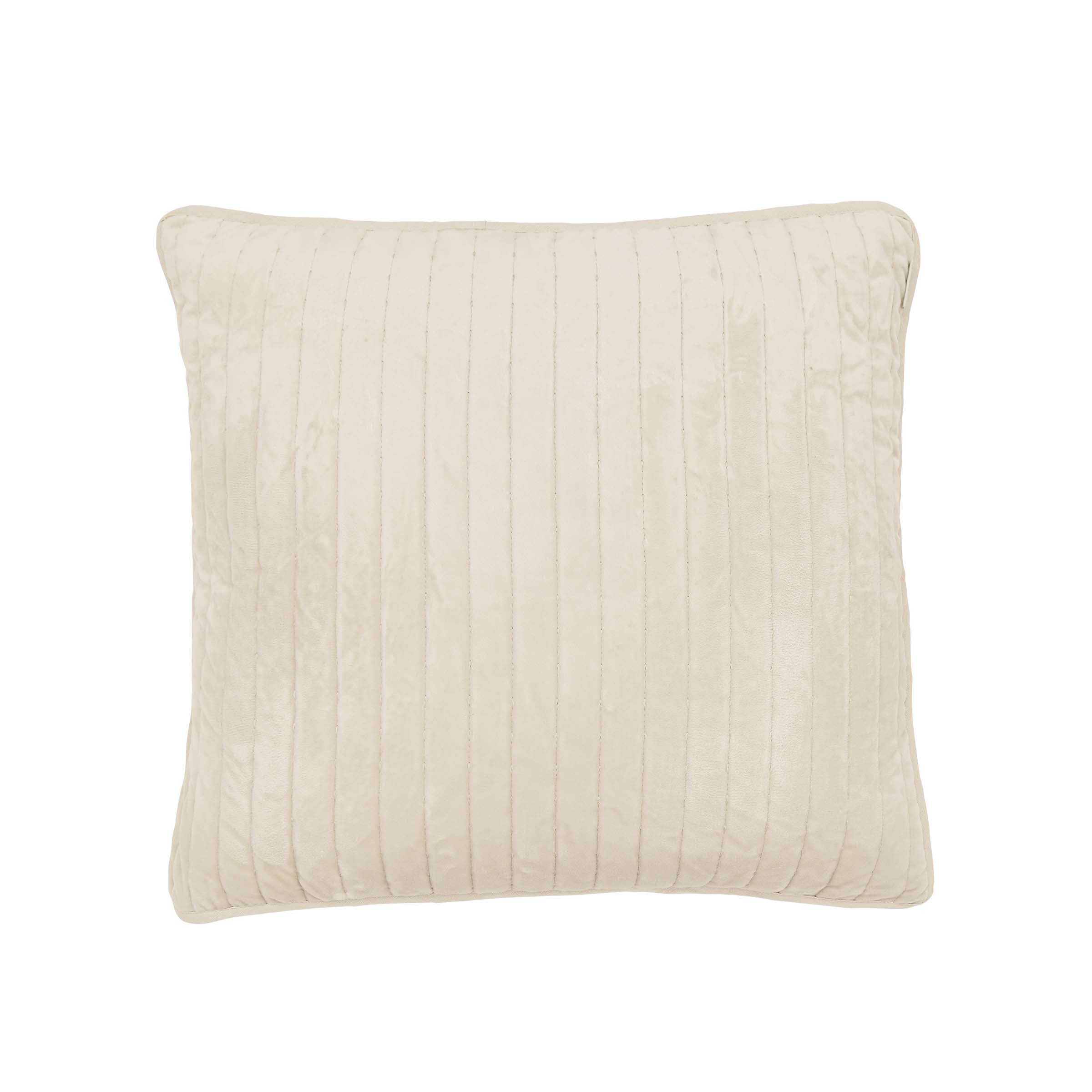 Murmur Quilted Flynn Cushion 50cm x 50cm, Linen