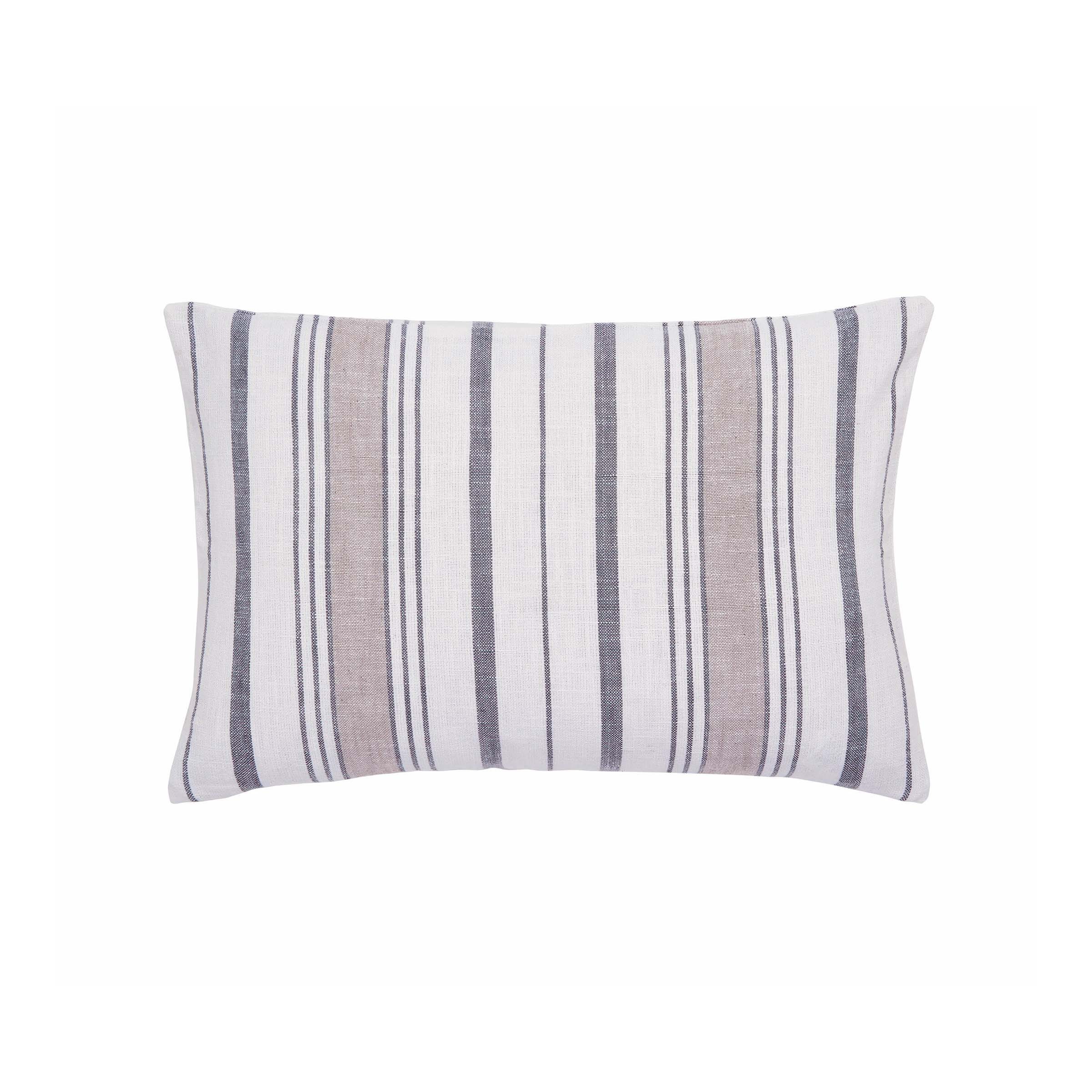 Murmur Finn Cushion 60cm x 40cm, Linen & Grey